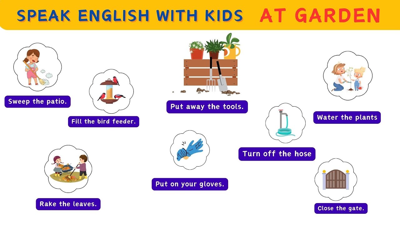 Speak English with kids at Garden -Part 2| Daily Use English | English ...