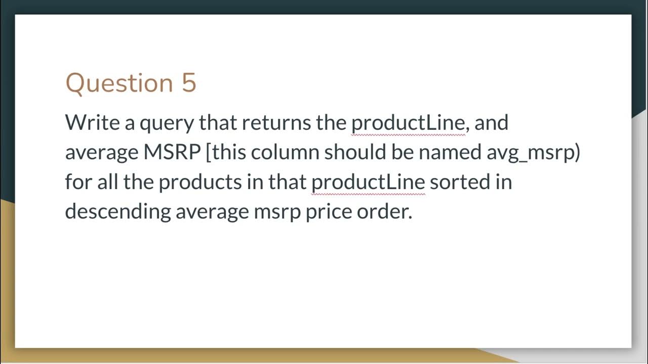 15 SQL Questions To Test Your Knowledge - YouTube