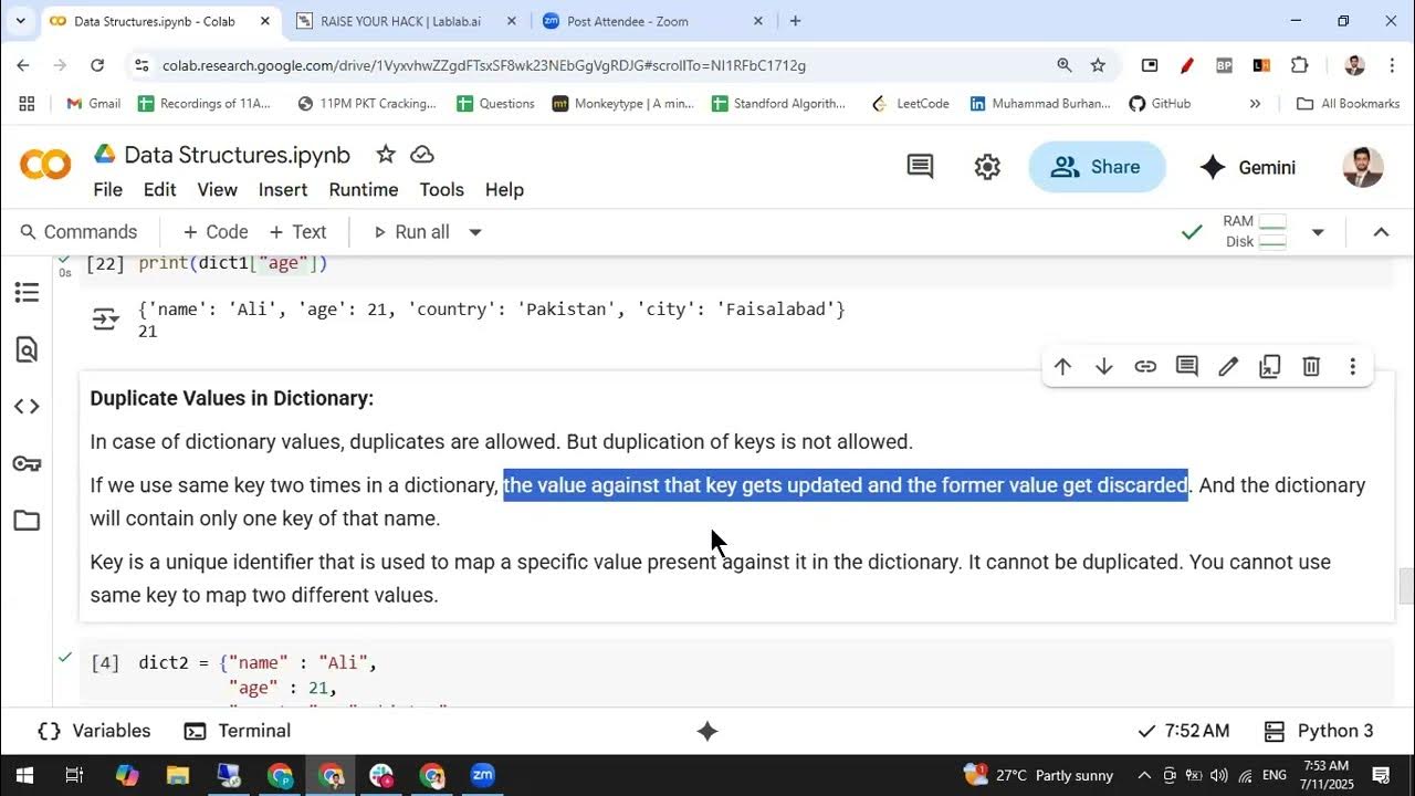 COMPUTER SKILLS | PYTHON PROGRAMMING | DICTIONARY IN PYTHON | WEEK4 DAY 5 I ICODEGURU | July 11 ...