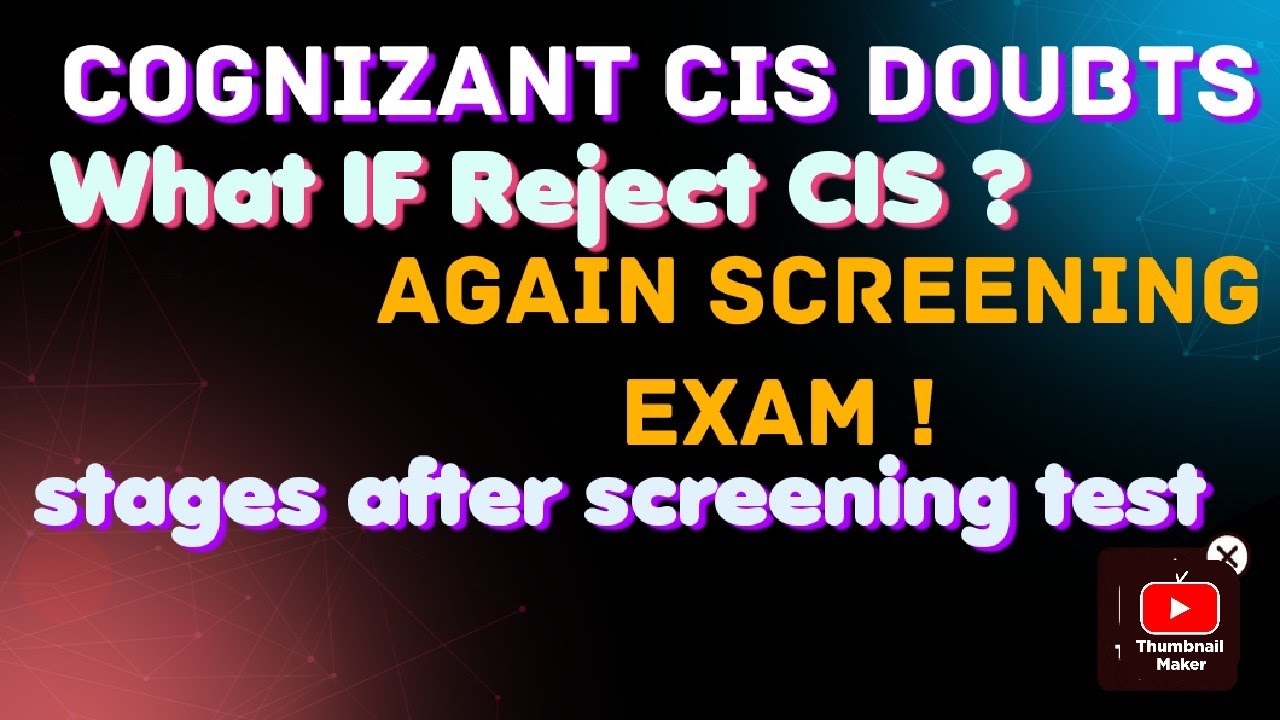 COGNIZANT CIS || ALL Doubts Discussed || What if Reject CIS ? || Again ...