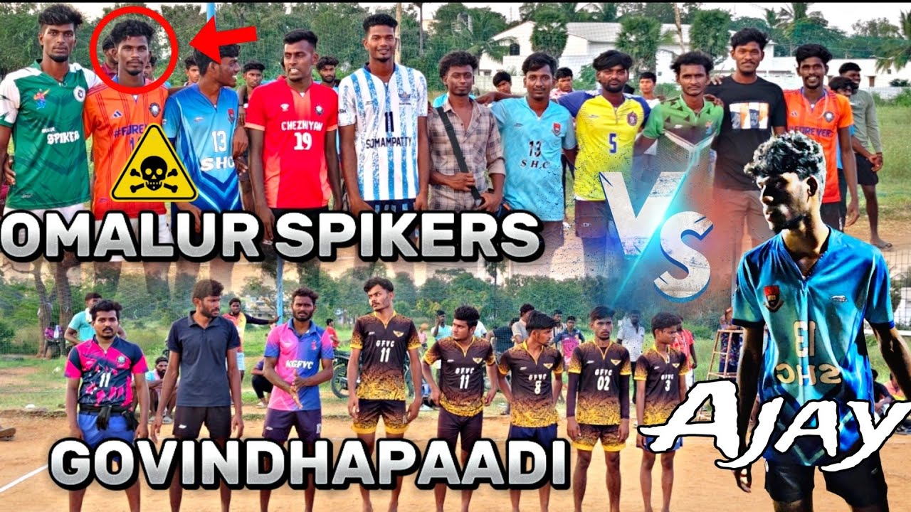 OMALUR SPIKERS🆚 GOVINDHAPAADI VOLLEYBALL MATCH KONGUPATTY 15K ...