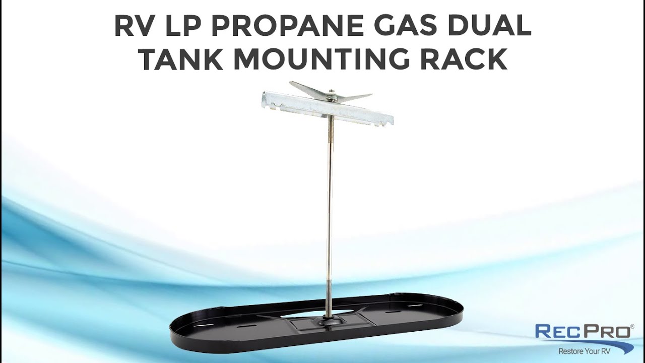 RV LP Propane Gas Dual Tank Mounting Rack - YouTube