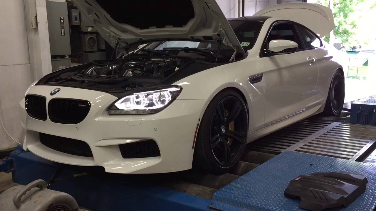 2014 BMW M6 Twin Turbo getting tuned on a mustang dyno - YouTube