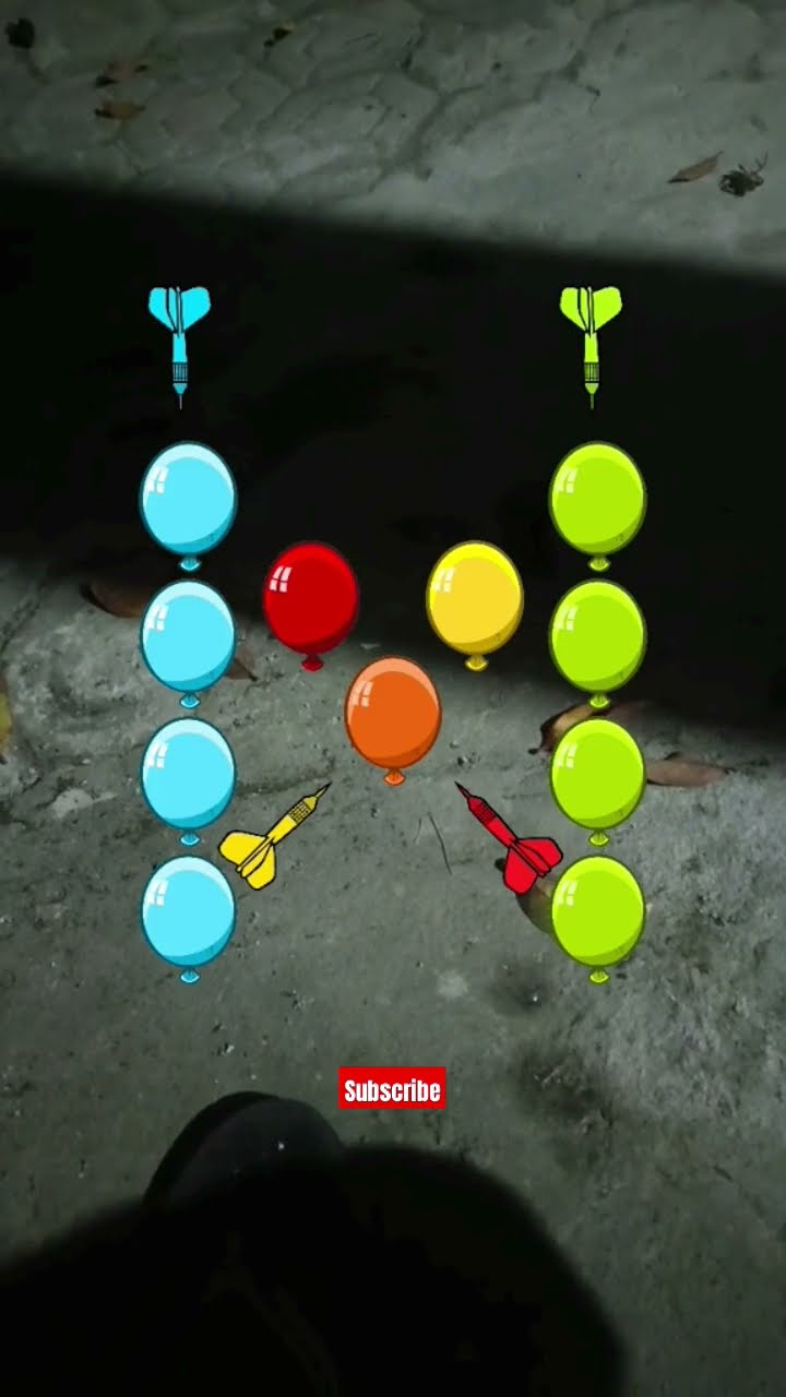 tembak balon 🔵🔴🟡🟠🟢 #shorts #game - YouTube