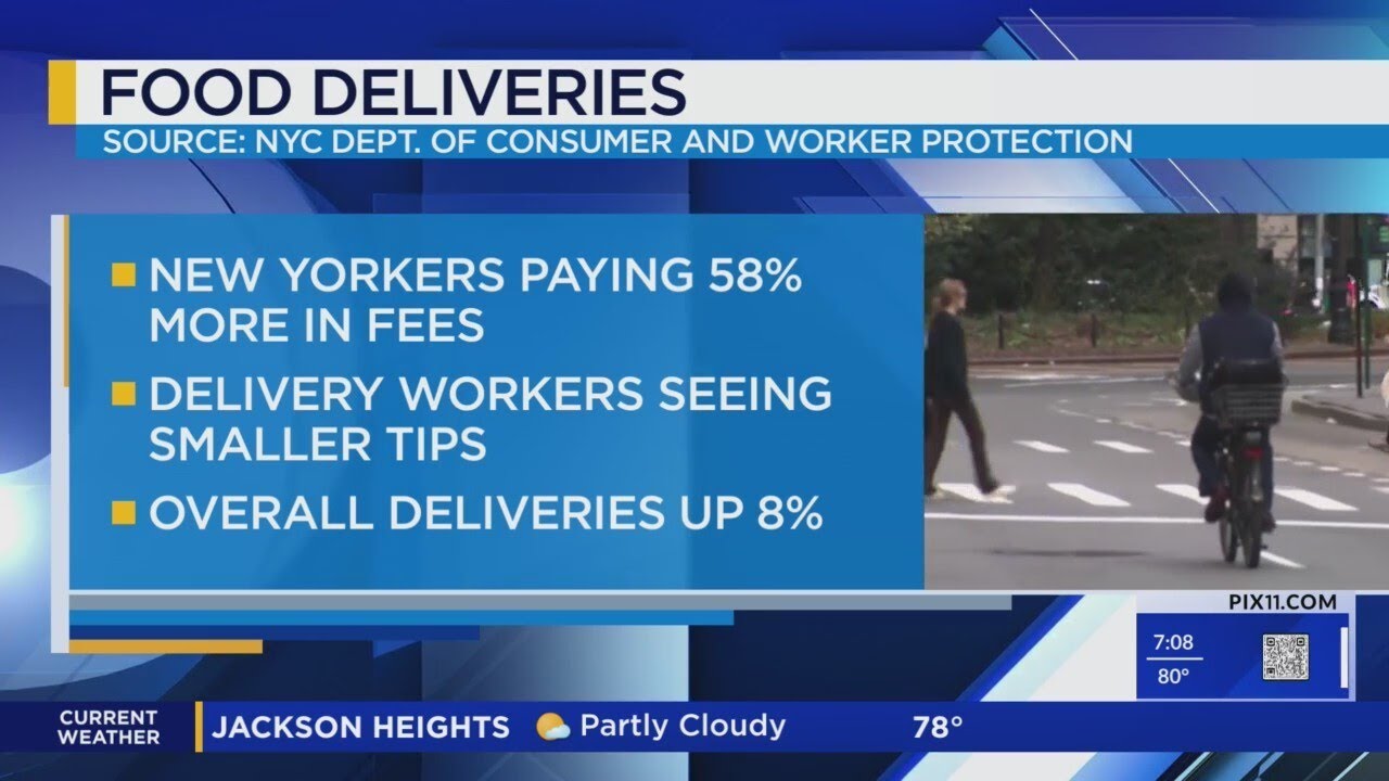 New Yorkers paying 58% more in food delivery fees than last year ...