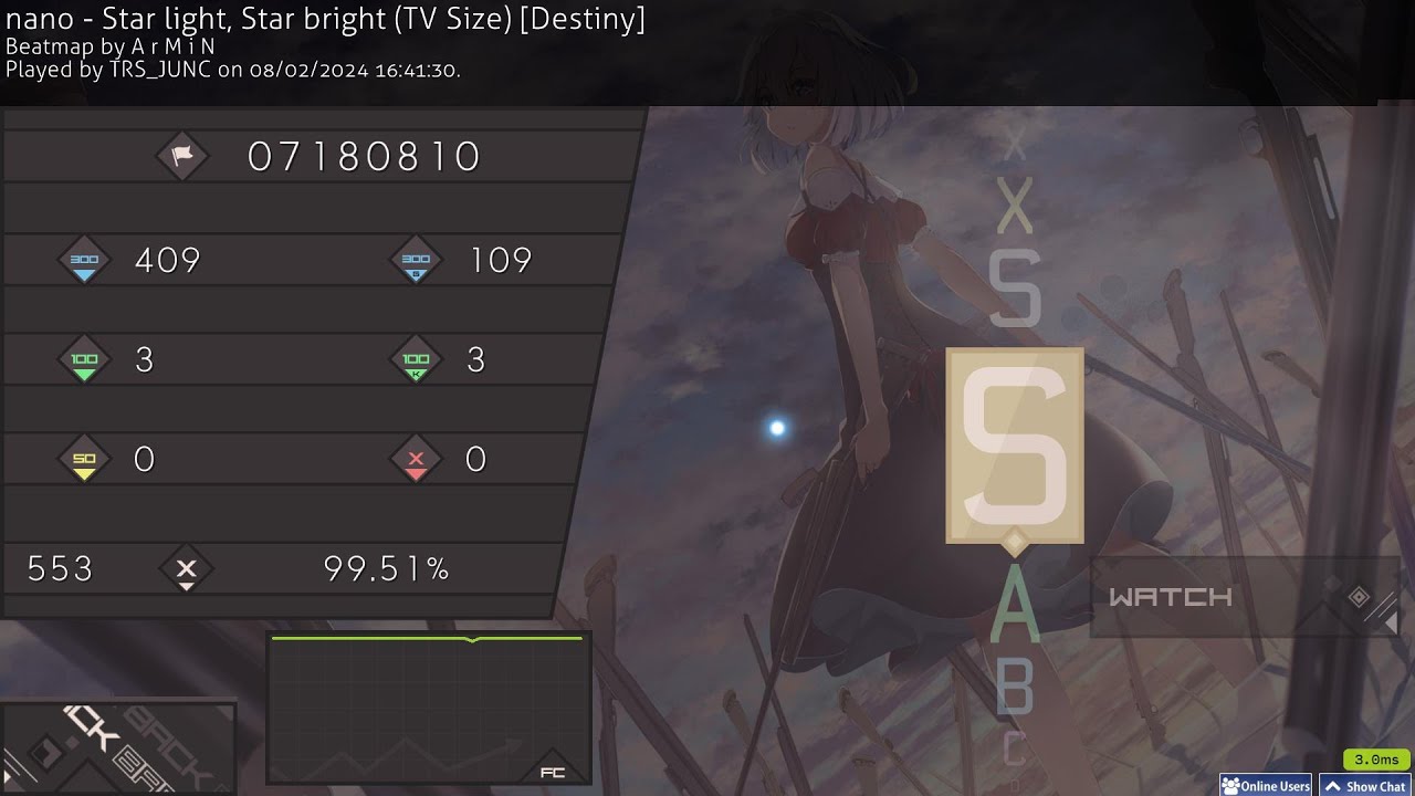 osu! nano - Star light, Star bright [Destiny] - YouTube