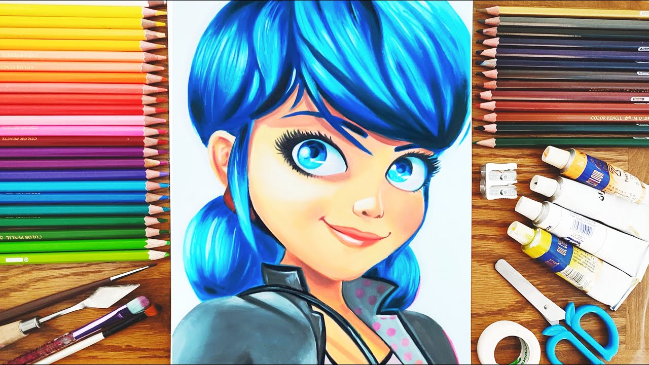 How To Drawing Ladybug girl | Drawing Marinette from Ladybug girl ...
