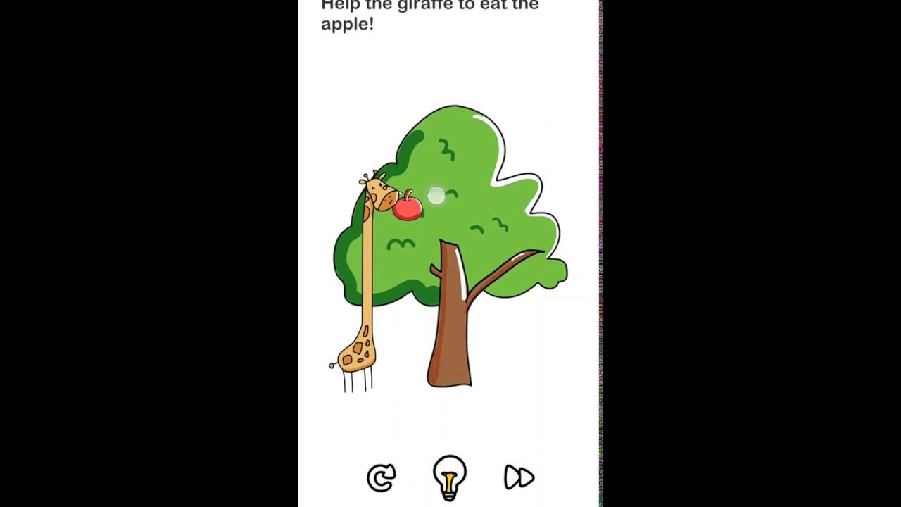 help the giraffe to eat the apple brain out no.20 - YouTube