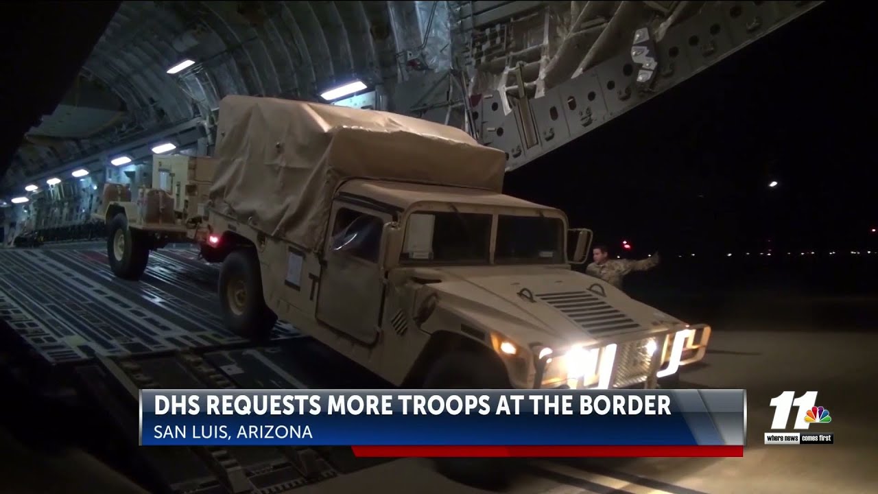 DHS requests 20,000 troops to help with immigration enforcement - YouTube