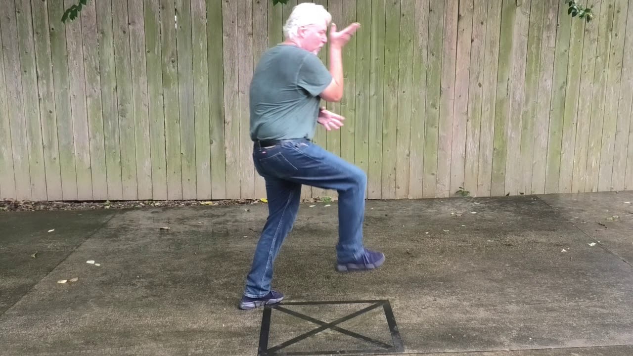 Palm & Footwork Drill #3, the Triangle in Bagua Kuntao Silat - YouTube