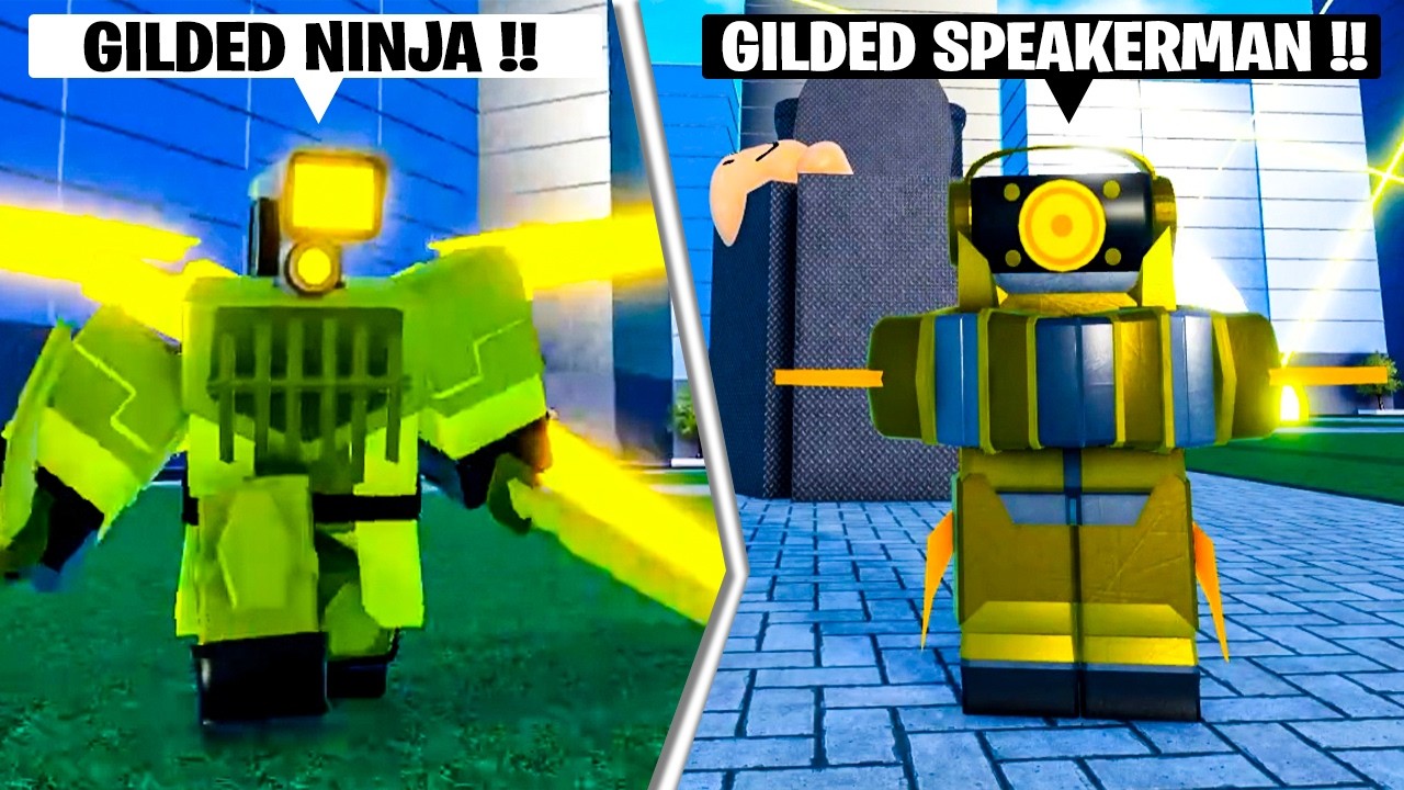 GILDED NINJA CAMERAHEAD y SPEAKERHEAD ShowCase !! Roblox Skibidi Toilet ...