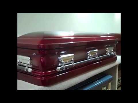 Sterling Red: 18 Gauge Steel Casket - Same Day Caskets - YouTube