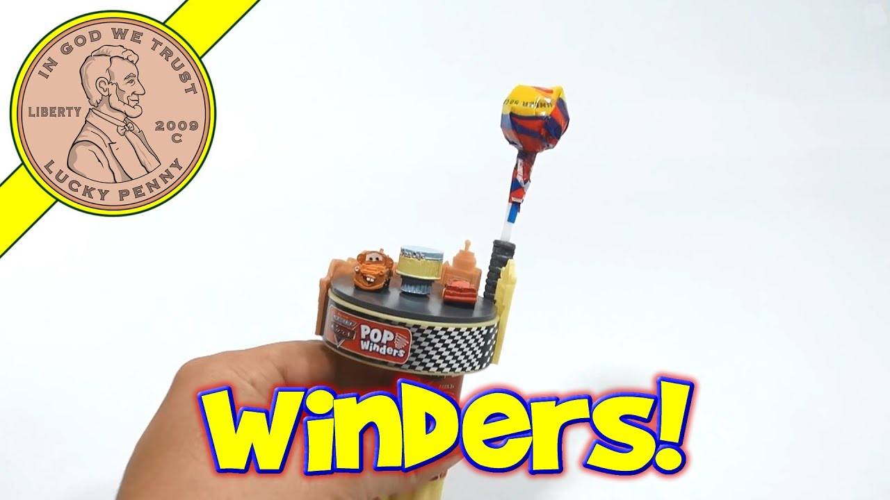 Disney-Pixar Cars Pop Winders Lollipop Candy and Spinner Toy - YouTube