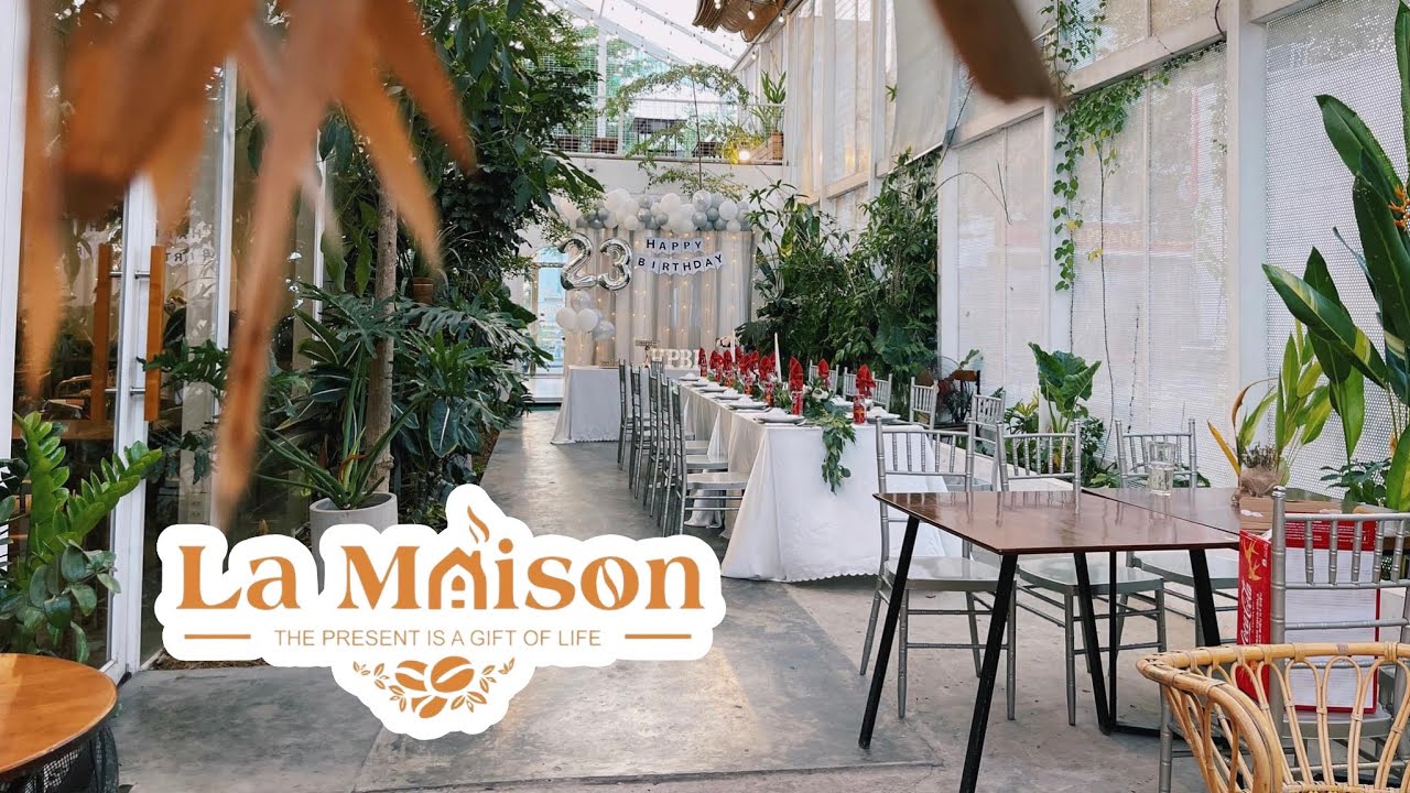 La Maison Coffee & Garden, không gian đẹp sang trọng, bánh ngọt siêu ngon - YouTube