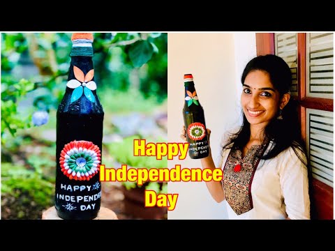Independence Day special bottle craft | bottle art | quppi | best out ...