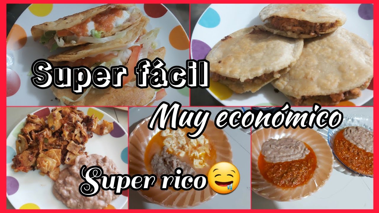 MENÚ SEMANAL 5 Comidas super fáciles y deliciosas 🤗 - YouTube