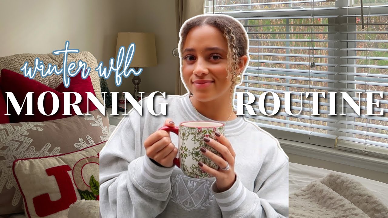 *realistic* winter MORNING ROUTINE working from home! - YouTube