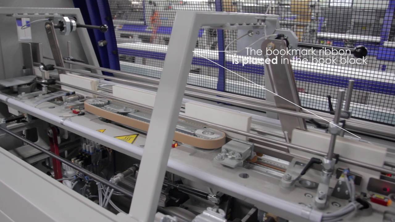 Kolbus hardcover binding - YouTube