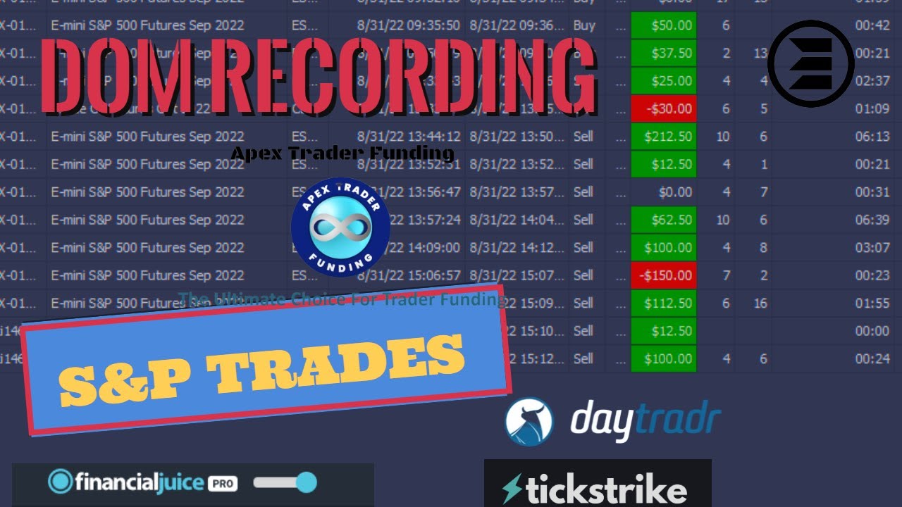 31 AUGUST DOM & SCREEN RECORDING - APEX FUNDED ACCOUNT - YouTube