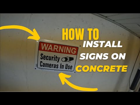 HOW TO INSTALL A SIGN ON CONCRETE WALL - YouTube