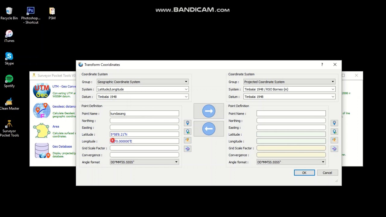 Coordinate transformation from BT68 to BRSO - YouTube