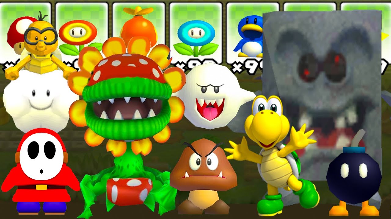 What if Marios Enemies use Marios Power Ups in NSMBW? - YouTube