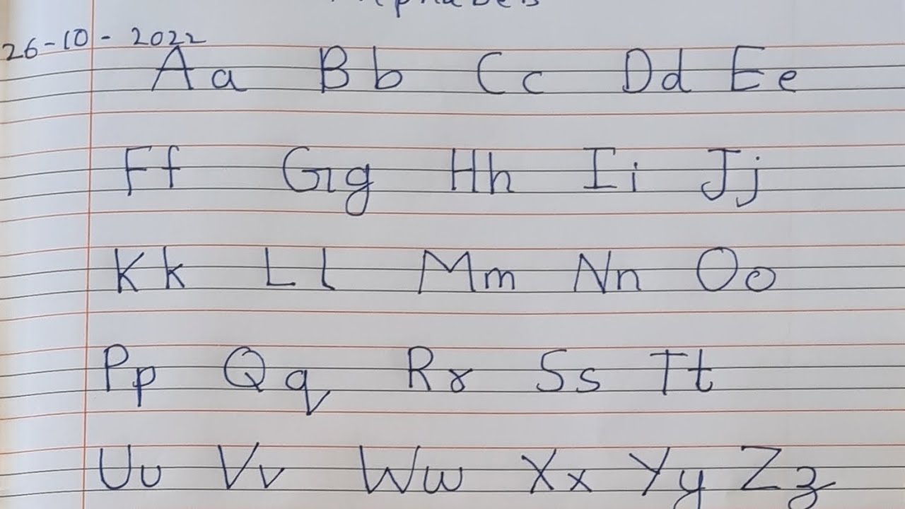 HOW TO WRITE ABCD IN FOUR LINES, WRITING ALPHABETS CAPITAL LETTERS ...