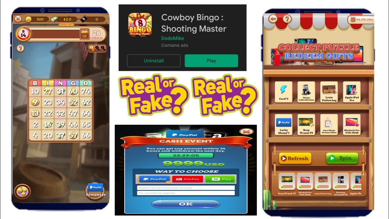 Cowboy Bingo Shooting Master App Payment Proof - Cowboy Bingo Shooting ...