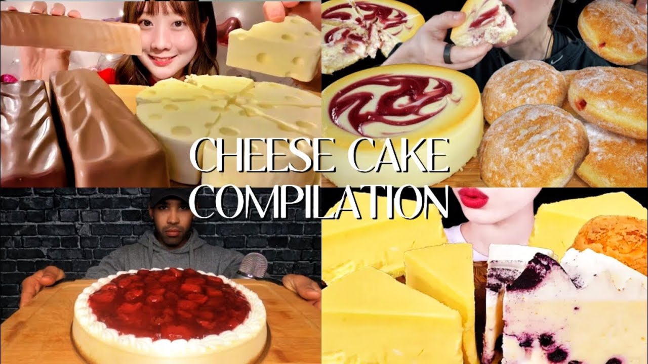 *ASMR* CHEESE CAKE MUKBANG COMPILATION - YouTube