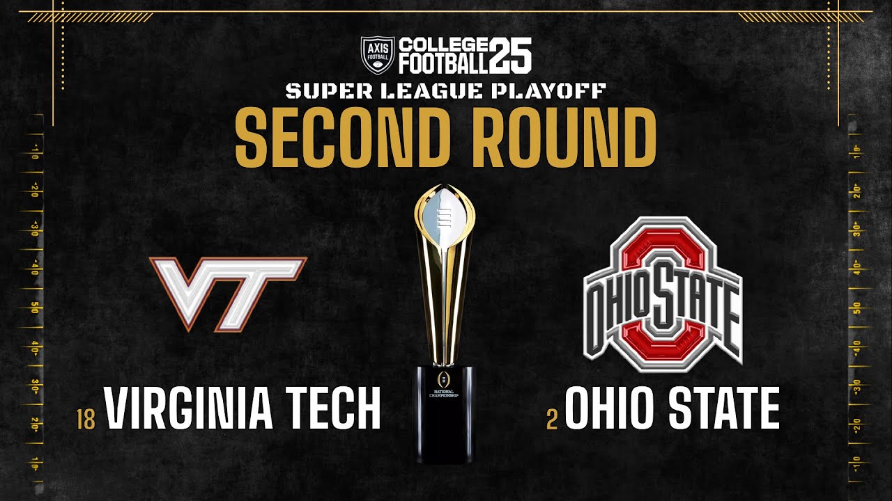 #18 Virginia Tech @ #2 Ohio State | Playoffs Second Round | Axis CFB 25 Super League Simulation ...
