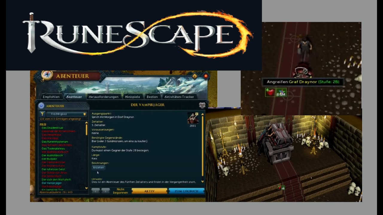 RuneScape 3🍒 Die Geheimnisse von Draynor (Der Vampirjäger ) Reupload ...
