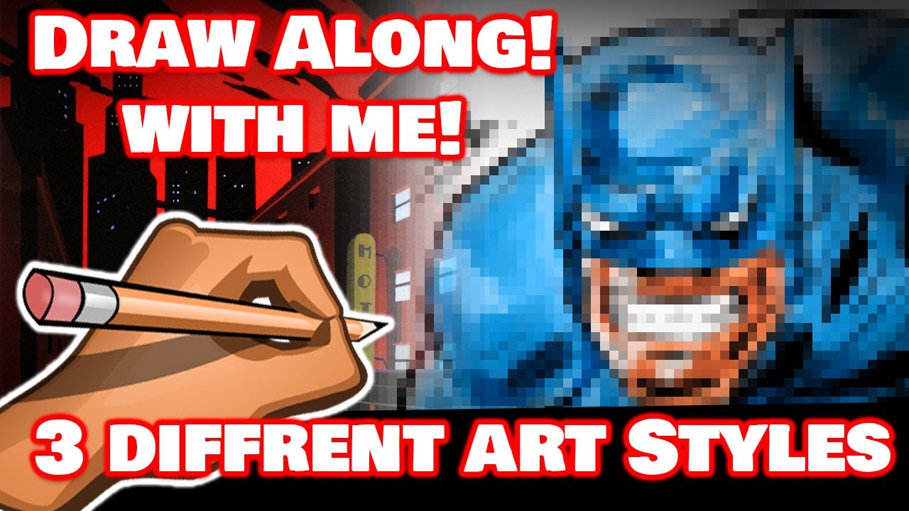 How To Draw Batman | 3 Different Styles | Bruce Timm, Jim Lee, Frank ...