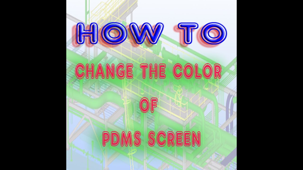how to change the color of pdms screen - YouTube