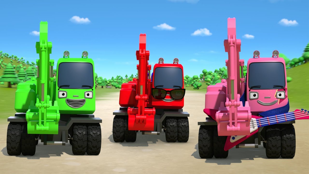 Strong Heavy Vehicles Songs | Wheels on the Poco Family | Colorful ...