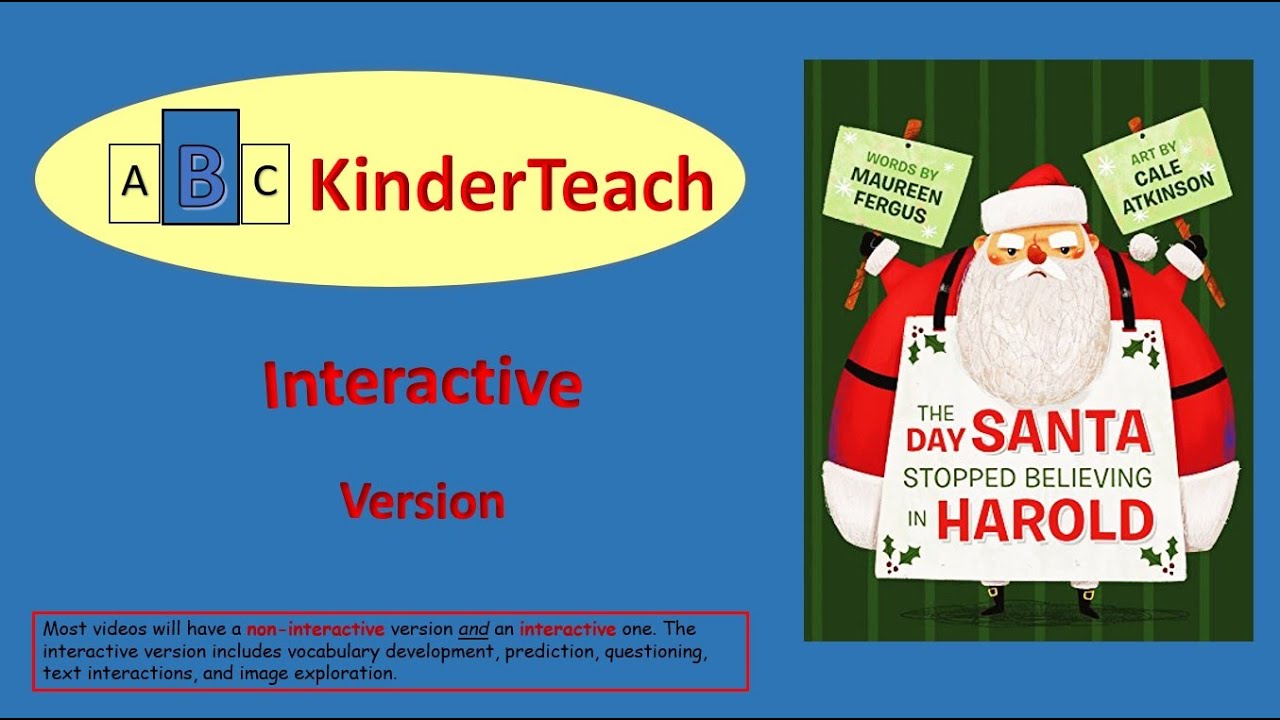 The Day Santa Stopped Believing in Harold - Interactive Read Aloud ...