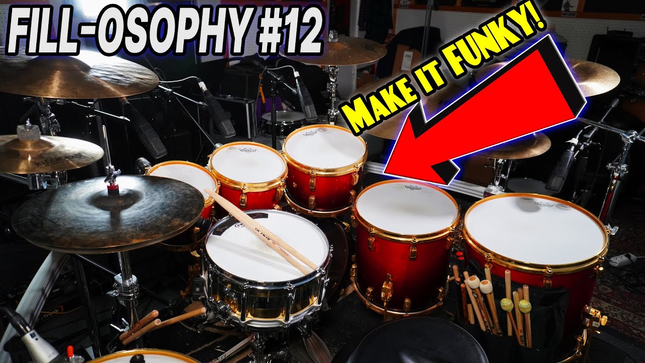 FILL-OSOPHY #12 - Funky Linear Drum Fill | Drum Fill Breakdown (With ...