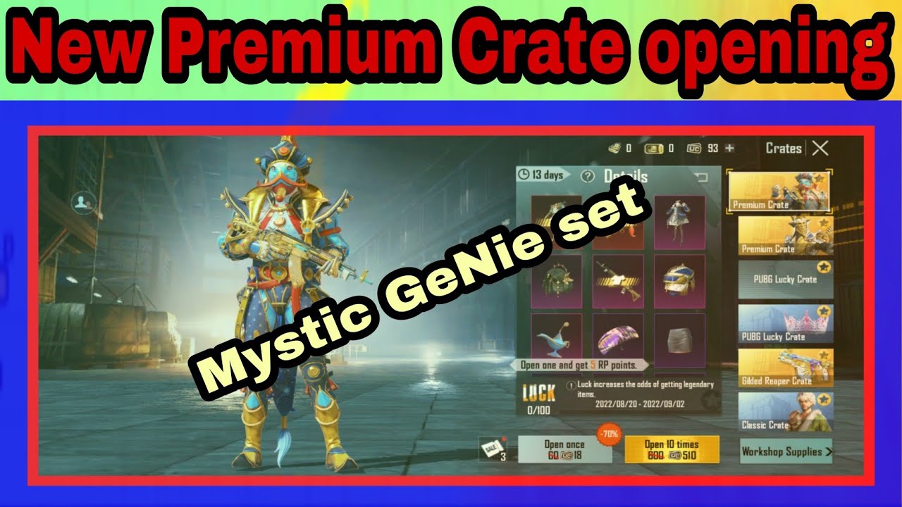 New Premium Crate Opening//Mystic Genie Set//Get Free Mythic//Toxic ...