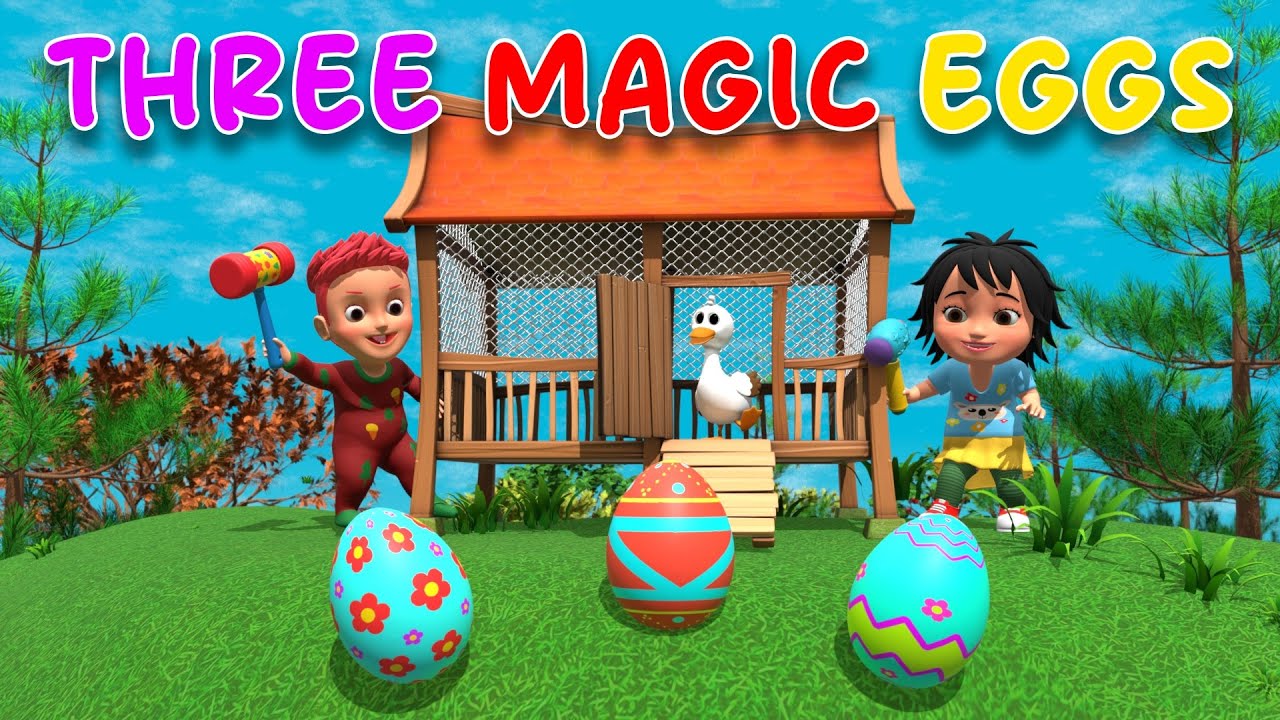 Three Magic Eggs Song 🥚 ️💚 Fun Surprise Song for Kids! - YouTube