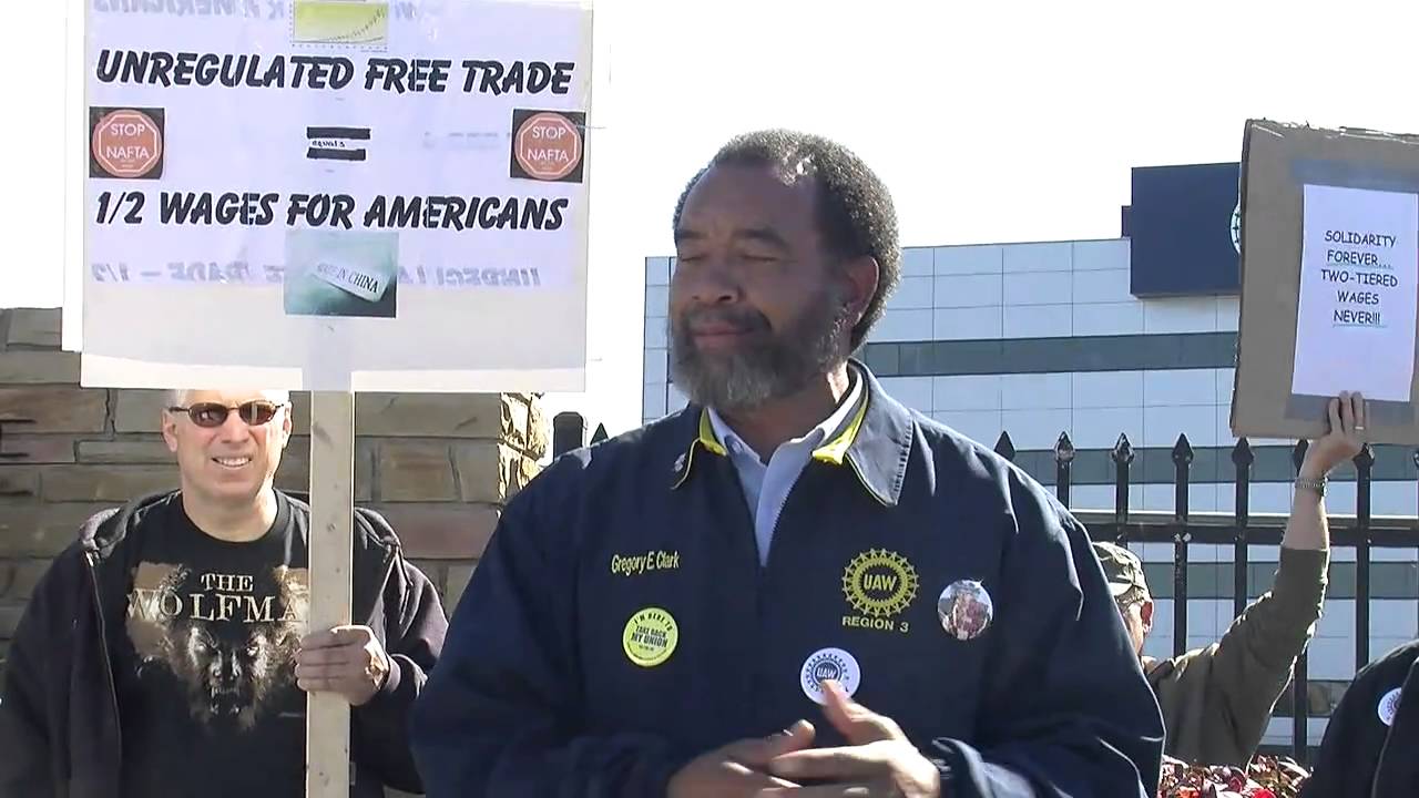 UAW Local 5960 Rally against Concessions - Greg Clark - YouTube