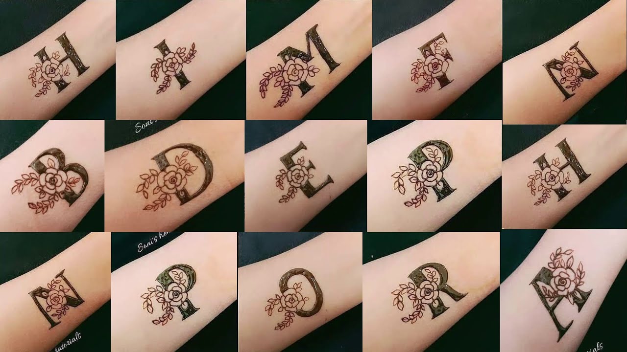 😃💗Simple & Easy Letters Mehndi Design | Name Mehndi Design. - YouTube