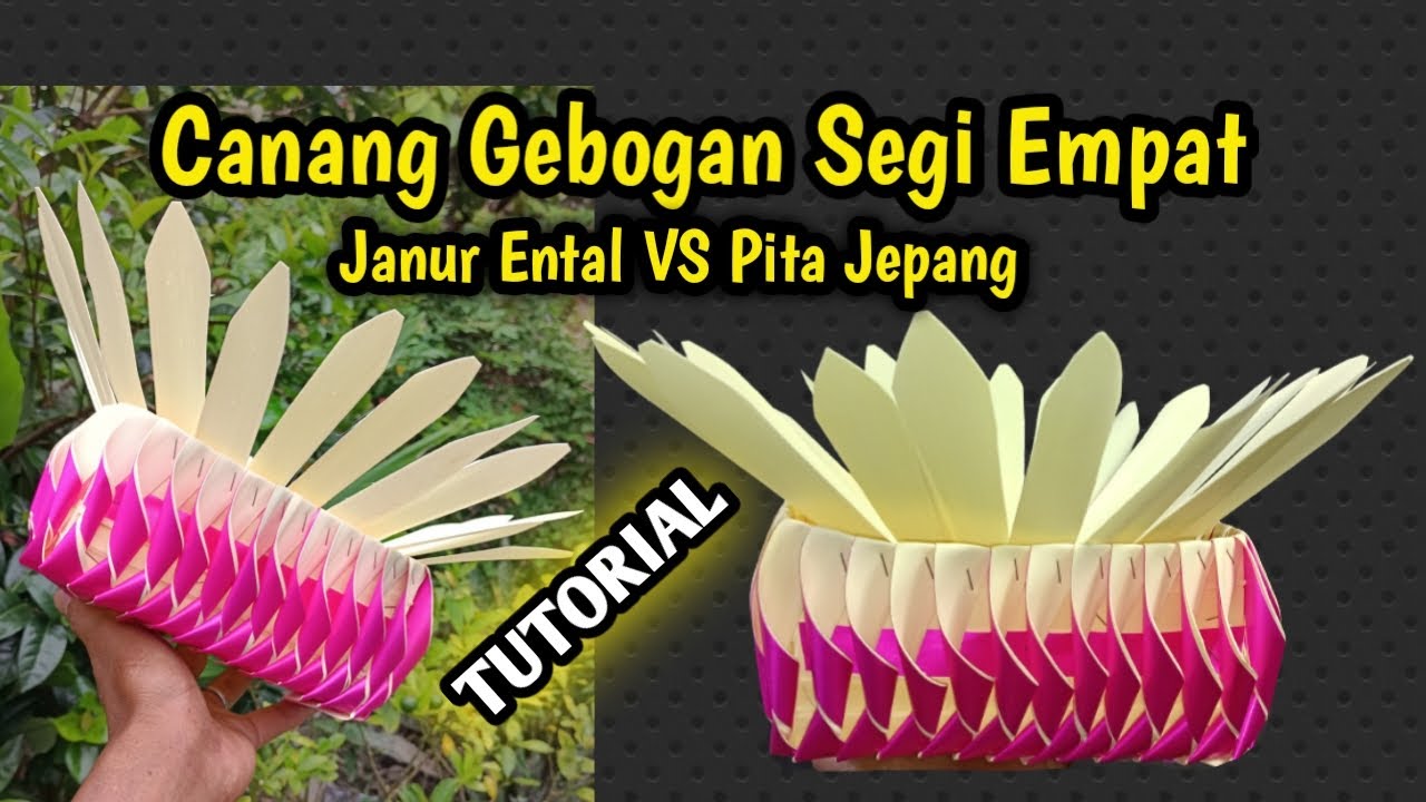 Cara Membuat Canang Gebogan Segi Empat Cantik || Canang Gebogan Janur ...