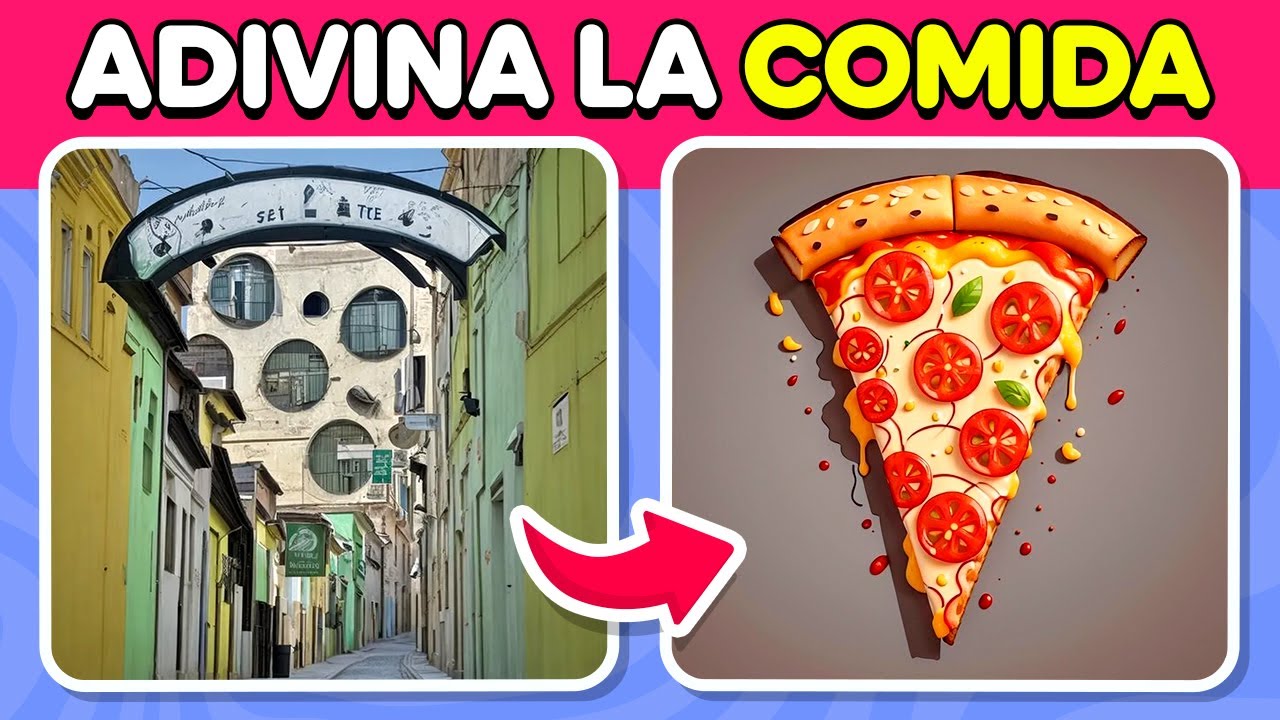 Adivina la COMIDA Oculta por la ILUSION 🍔🌭🍕 Niveles fácil, medio y ...