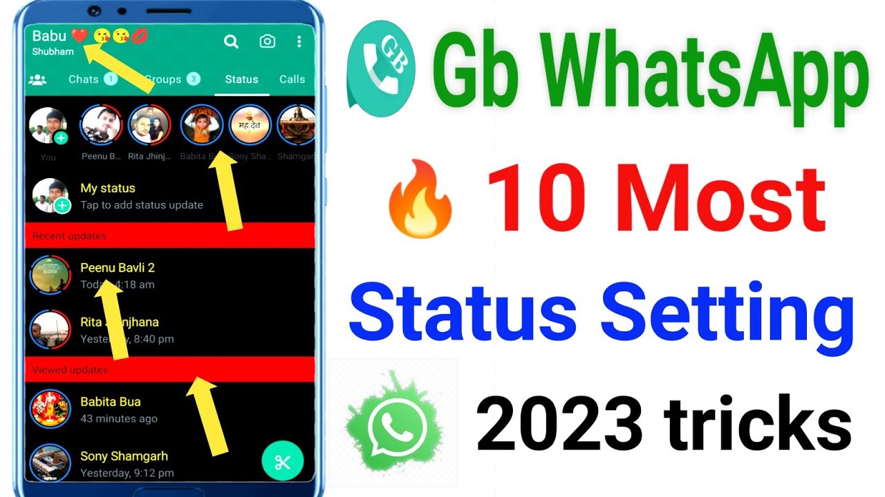 Gb Whatsapp की status setting को बनाओ मजेदार | Gb whatsapp setting ...