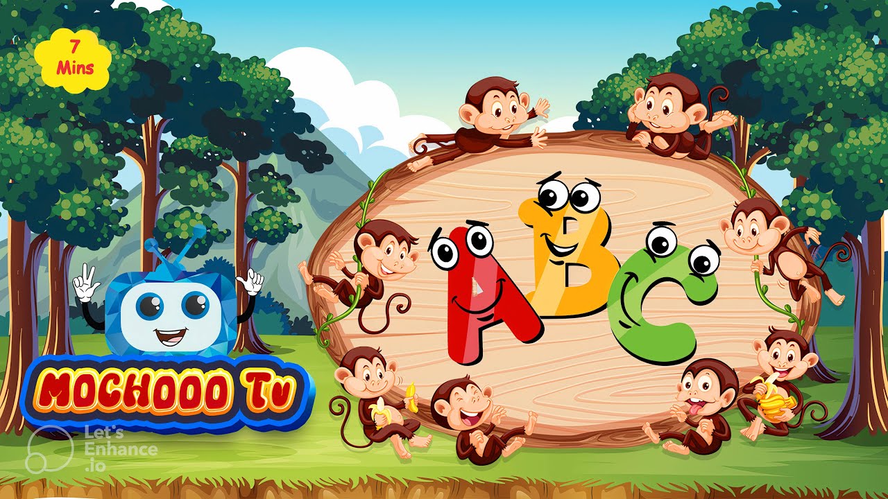 ABC Phonics Song + Five Little Monkeys Jumping on the Bed | Mochooo ...