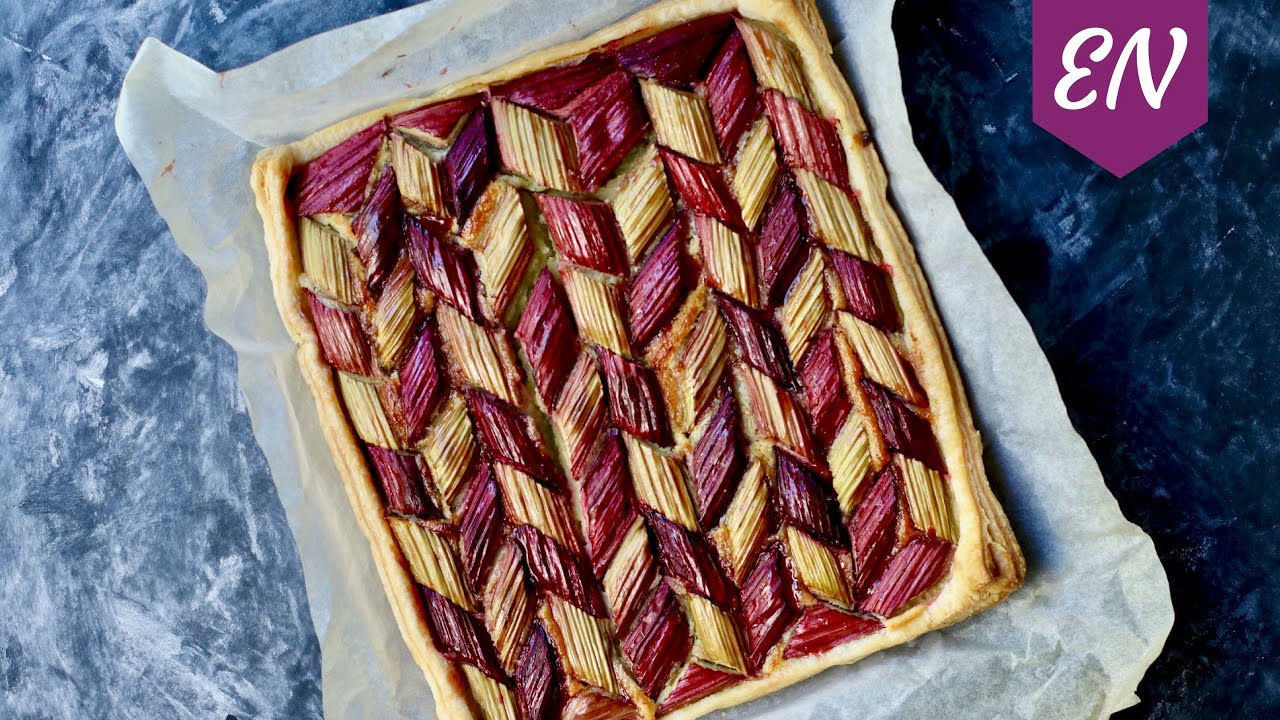 Easy Geometric Rhubarb Tart Recipe || William's Kitchen - YouTube