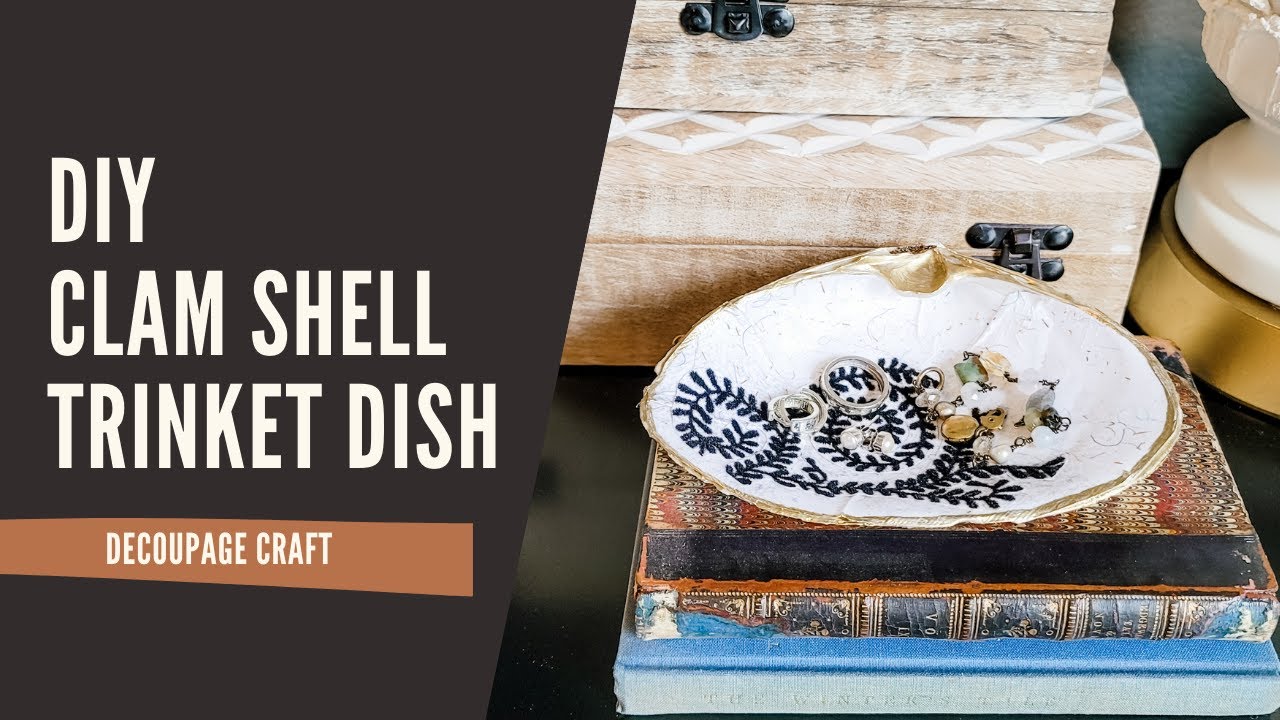 Coastal Clam Shell DIY Trinket Dish - DIY beach craft - YouTube