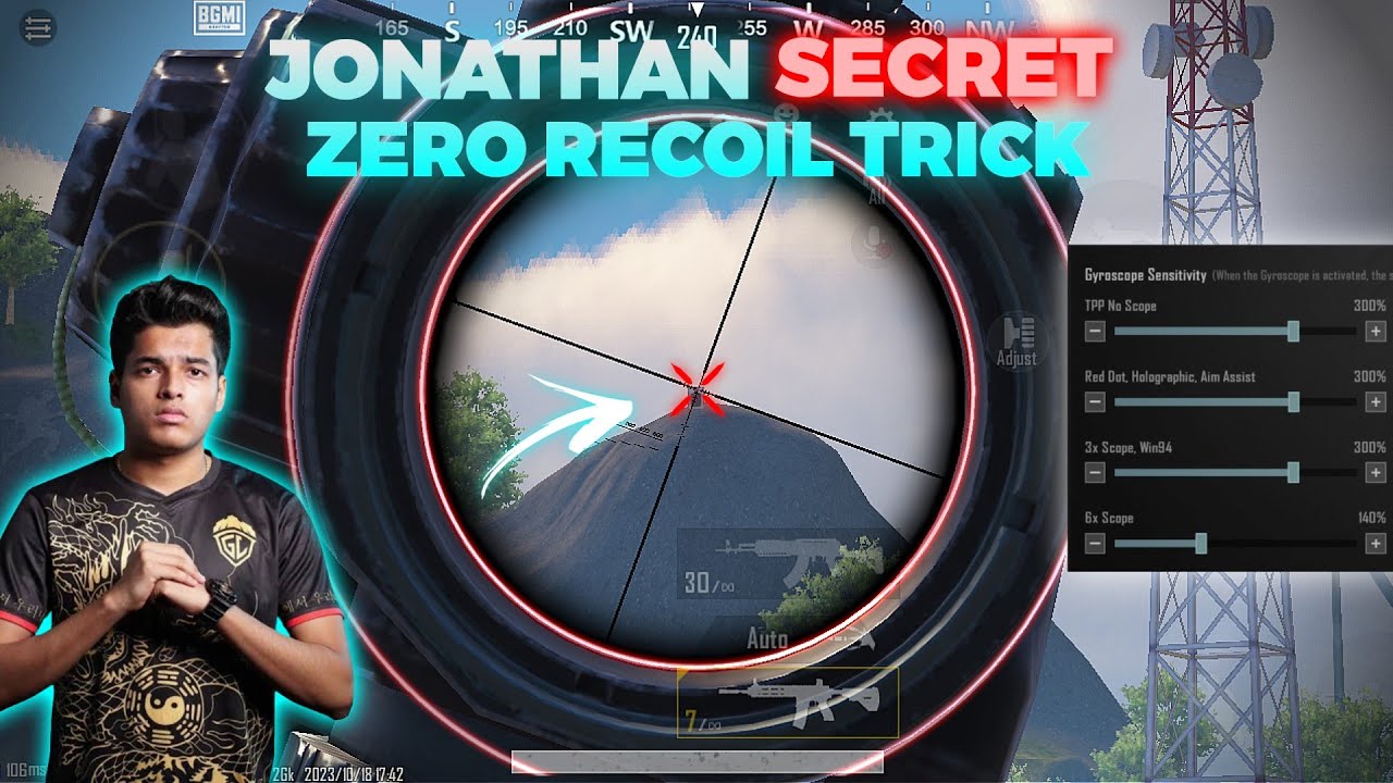 How to Get Zero Recoil in Bgmi | Jonathan Secret Zero Recoil trick ...