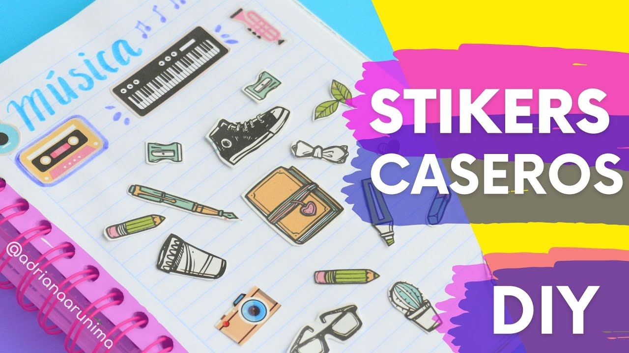 🟡 𝟯 𝗳𝗼𝗿𝗺𝗮𝘀 de hacer 𝗦𝗧𝗜𝗞𝗘𝗥𝗦 𝗖𝗔𝗦𝗘𝗥𝗢𝗦 (fáciles y económicos) 📖 Papelería ...