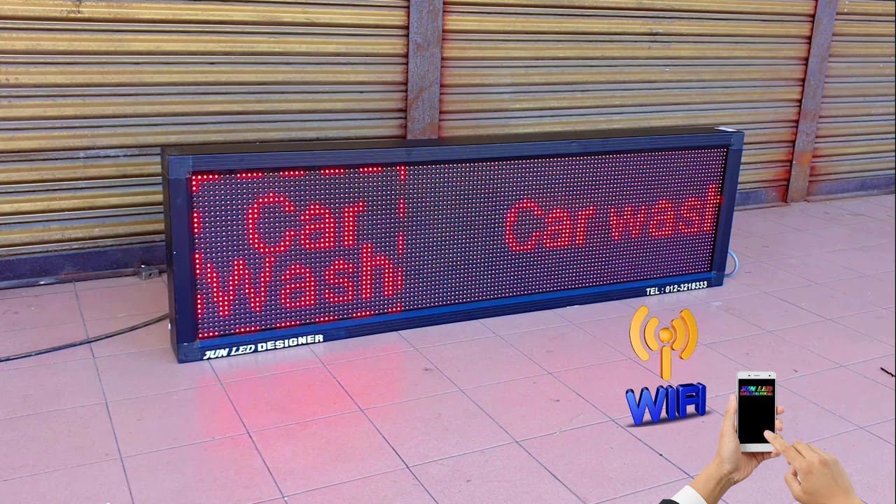 JUN LED DESIGNER Malaysia WR 136x40cm LED Display Sign , runing wording ...