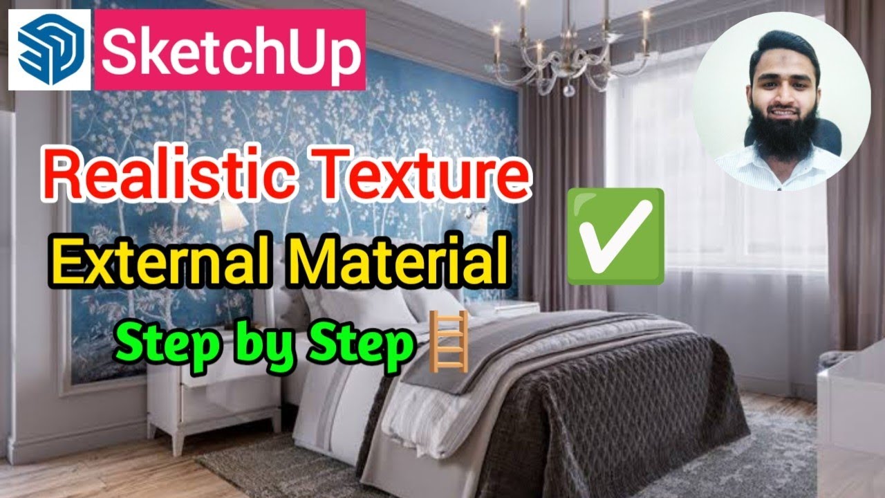 Realistic Texture in Sketchup | External Material in sketchup | how to ...